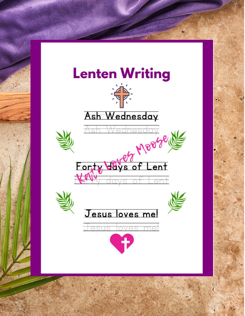 Ash Wednesday Printable for Kids, Set of 3, Lent for Kids, Lenten ...