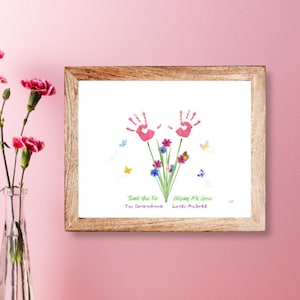 Mother's Day Handprint Flower Gift: Printable PNG PDF (personalized) - Etsy