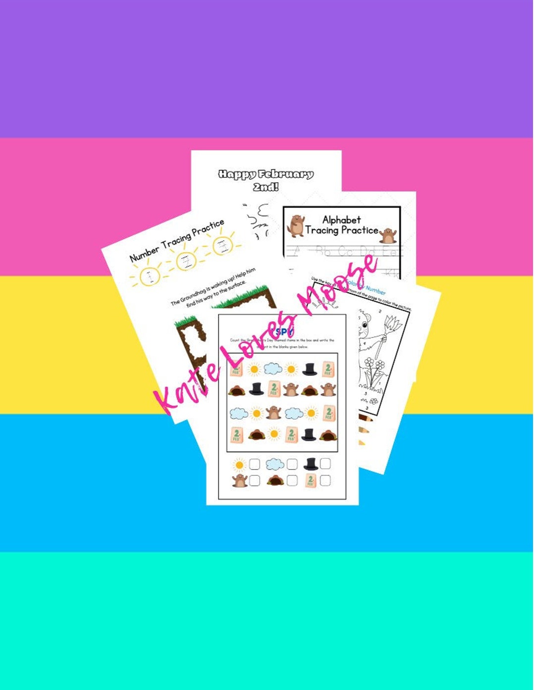 Groundhog's Day Activity Pages: Preschool & Kindergarten Set (PDF) - Etsy