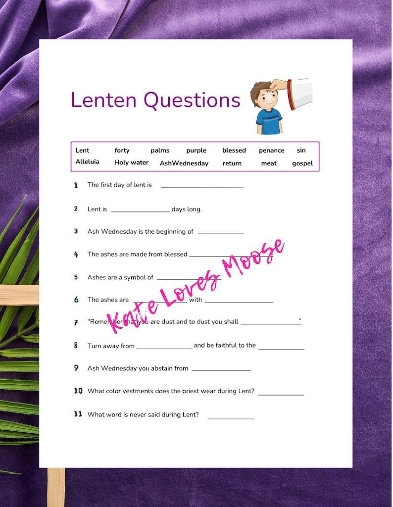 Nurture Faith and Fun With a Bundle of Lenten Printables for Older Kids ...