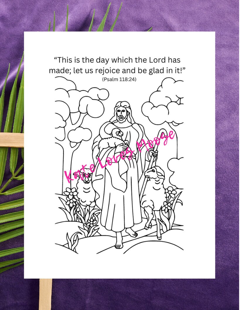 Lent Printable for Kids, Set of 5 Coloring Pages With Quoted Scripture ...