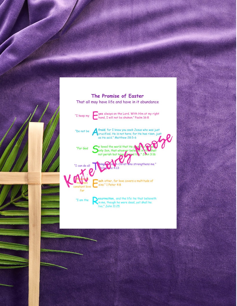 Promise of Easter Printable, Perfect for Home, School and Church, Makes ...