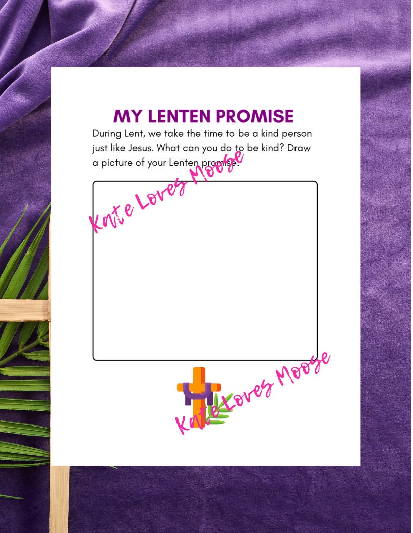 Ash Wednesday Printable for Kids, Set of 3, Lent for Kids, Lenten ...