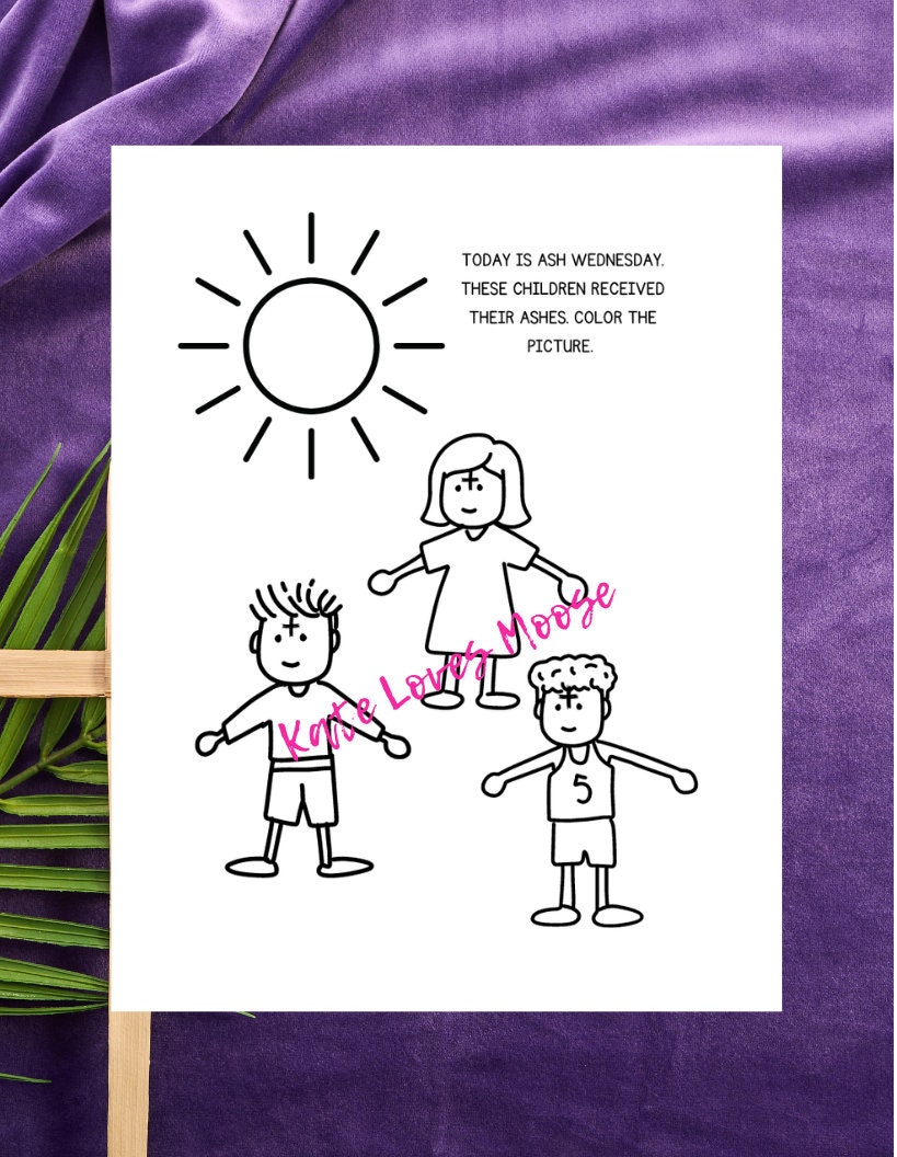 Ash Wednesday Printable for Kids, Set of 3, Lent for Kids, Lenten ...