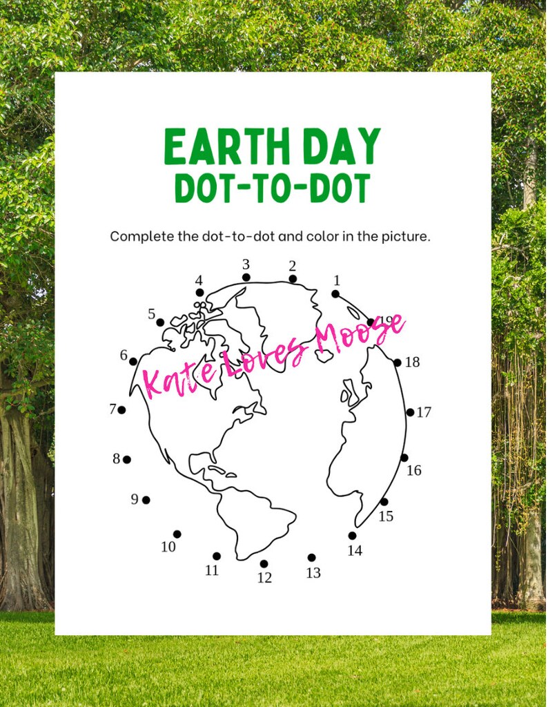 Earth Day Printable PDF, Preschool and Kindergarten Earth Day Activity ...