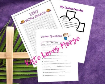Catholic Lent Activity PDF Lent Wordsearch Lent for Kids Lent Printable ...