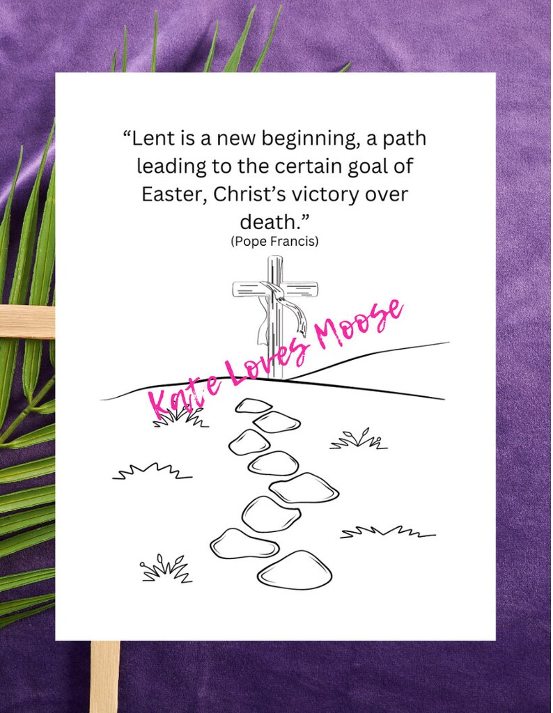 Lent Printable for Kids, Set of 5 Coloring Pages With Quoted Scripture ...