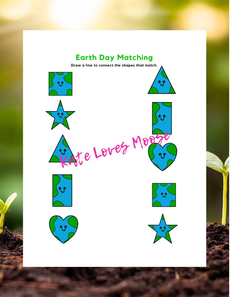Earth Day Printable PDF, Preschool and Kindergarten Earth Day Activity ...