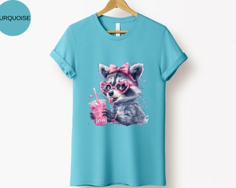 Raccoon Graphic T-shirts, Raccoon Moon Tshirt, Raccoon Shirt, Tshirt ...