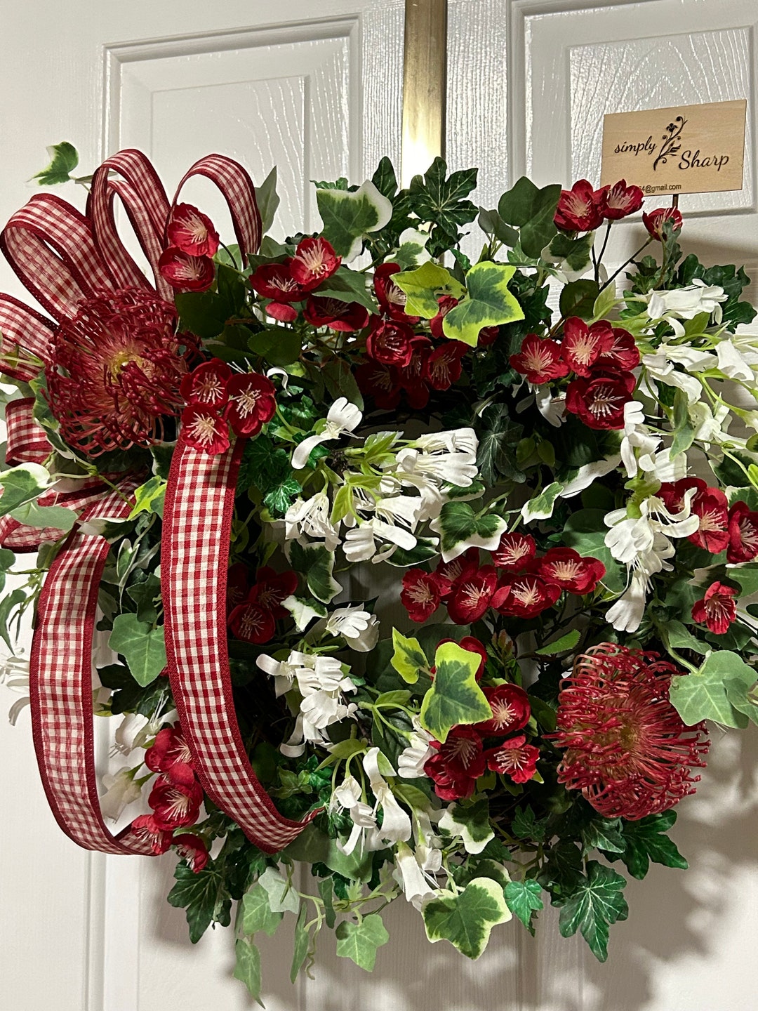 Handwoven Grapevine, Cottage Ivy, Buttercups and Honeysuckles With Vine ...