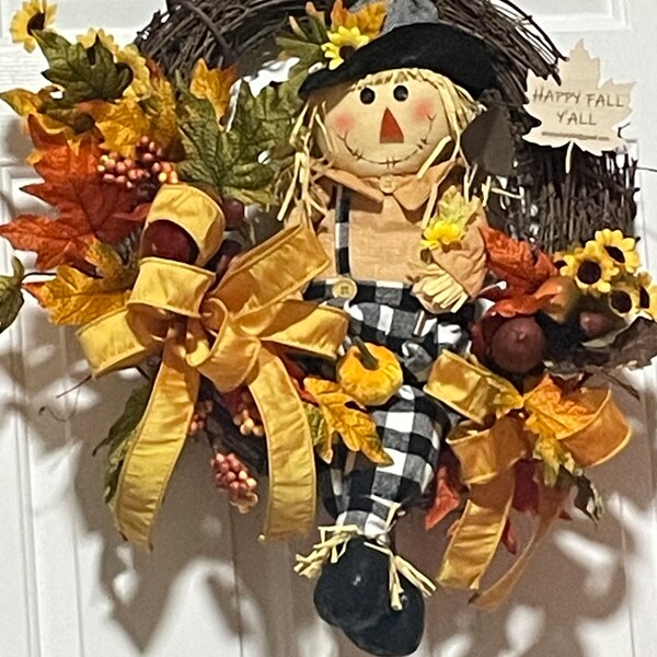 Scarecrow Wreath - Etsy