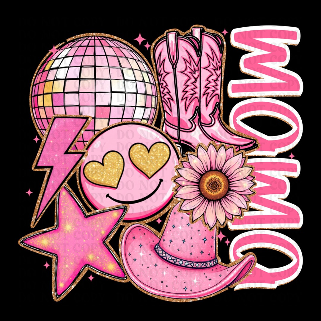 Pink Collage Mama DTF, DTF Transfer, Ready to Press, T Shirt Transfer ...