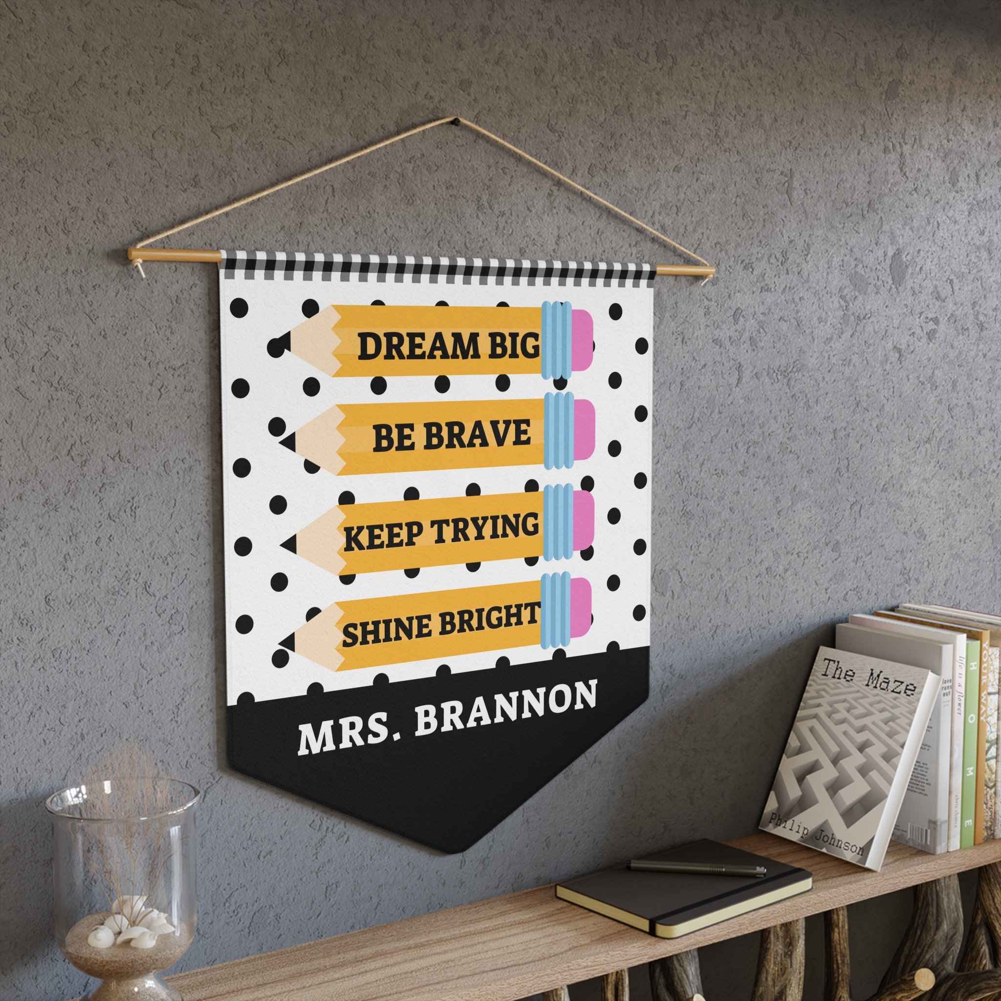 Motivational Classroom Banner, Teacher Name Sign, Custom Teacher Sign ...