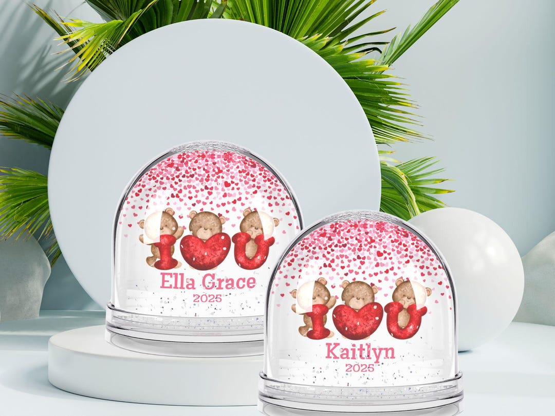 Custom Love Valentine Snow Globe Gift Personalized Valentine's Day Gift ...