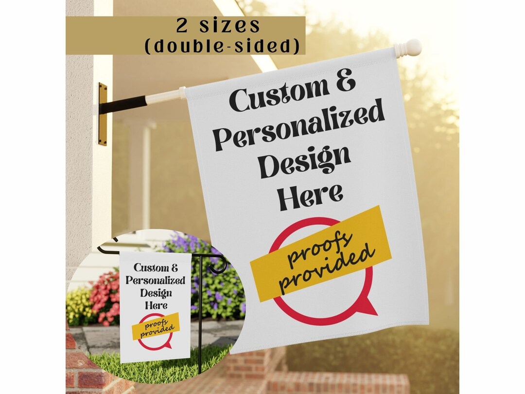 Custom Garden Flags, Family Yard Sign, Personalized Gift, Yard Display ...