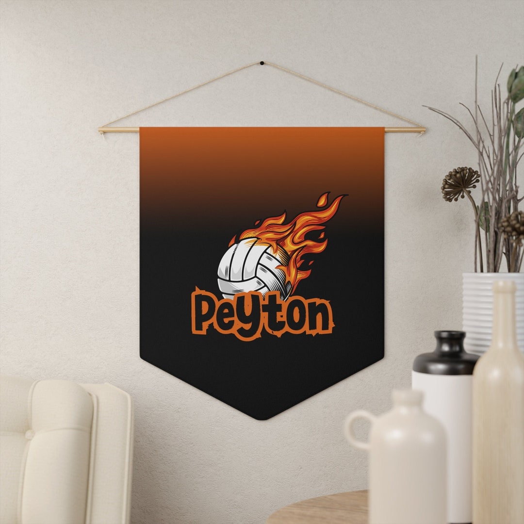 Personalized Sport Name Volleyball Room Banner Sign, Boy Volleyball ...