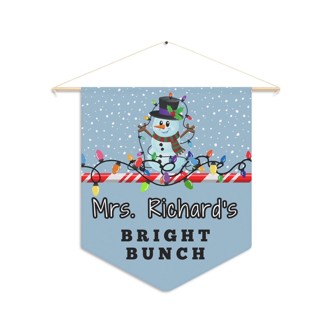 Snowman Christmas Classroom Banner, Christmas Teacher Classroom Sign ...