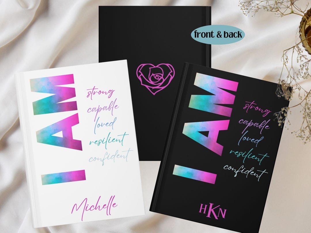 Custom I Am Positive Affirmation Journal Notebook, Personalized Memory ...