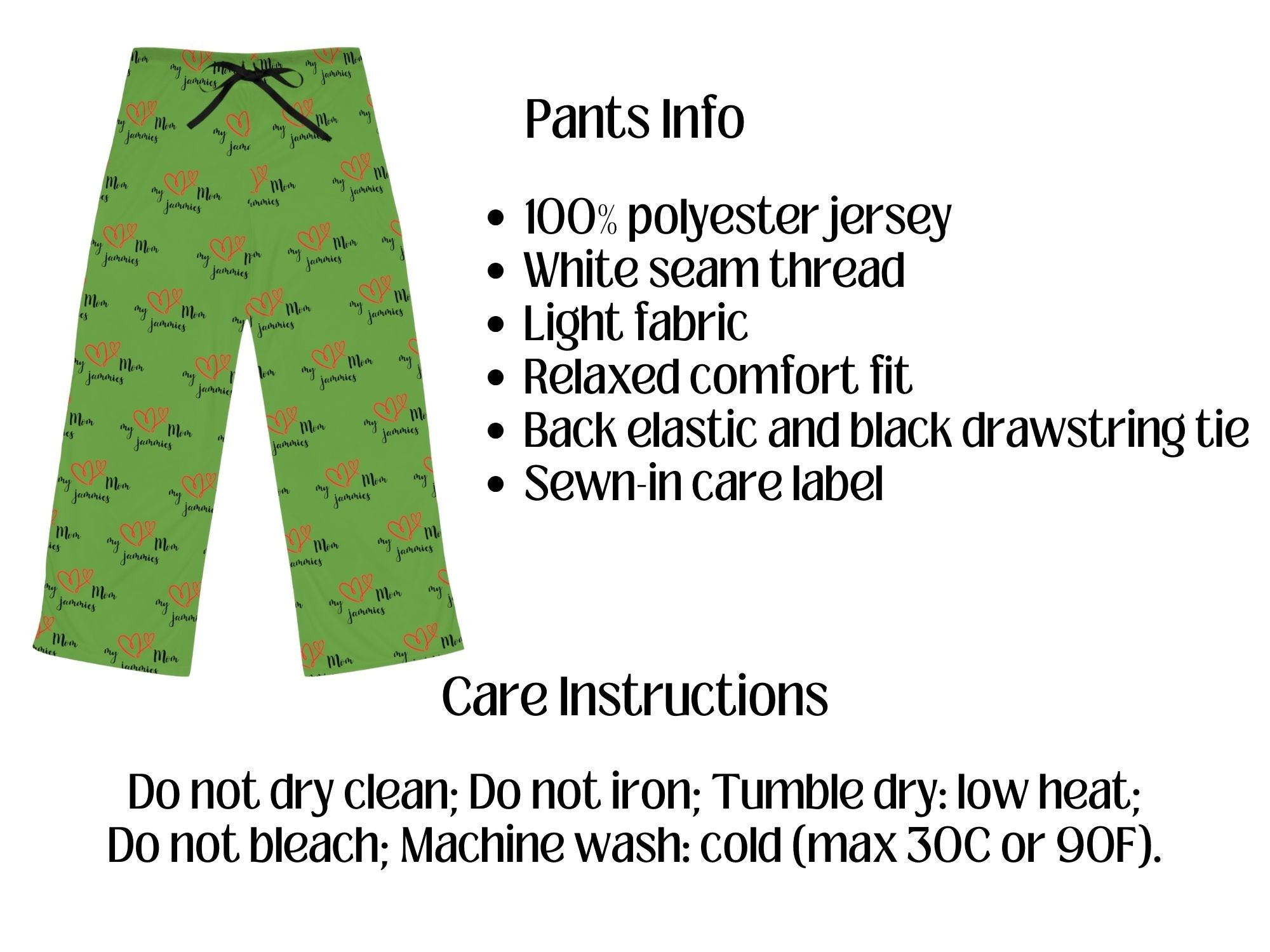 Custom Lounge Pajama Pants, Personalized Mom Pjs, Personalized Mom ...