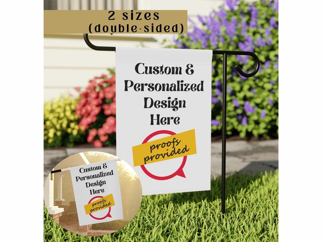 Custom Garden Flags, Family Yard Sign, Personalized Gift, Yard Display ...