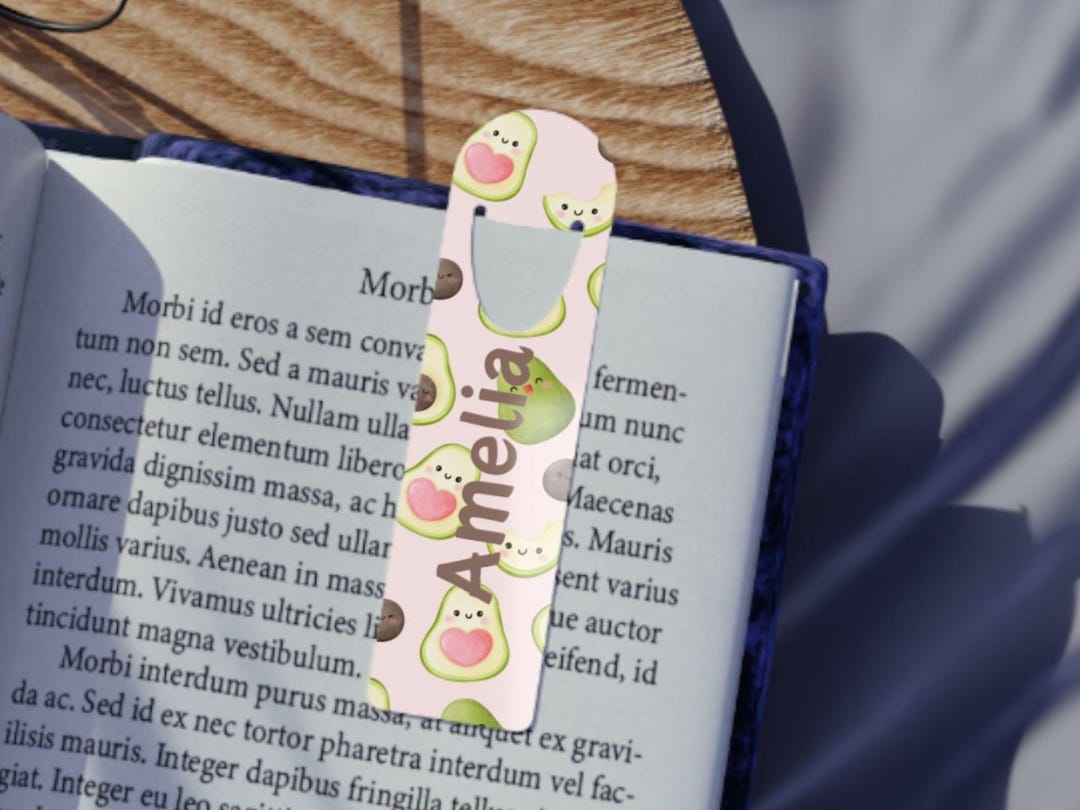 Personalized Avocado Bookmark Custom Bookmark Gift for Readers Bookmark ...