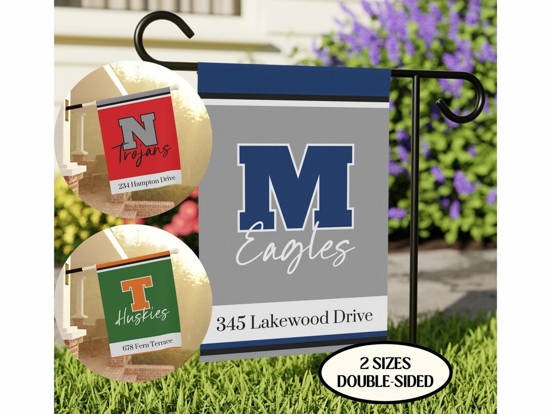 Custom College Garden Flag, School Spirit Yard Flag, Graduation Gift ...
