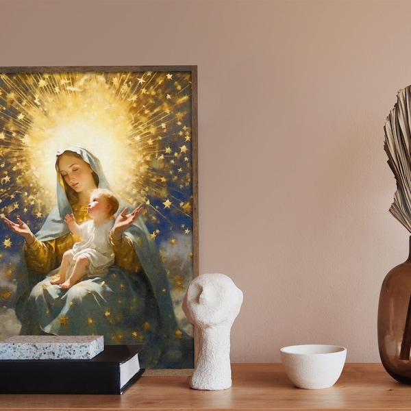 Abstract Virgin Mary - Etsy