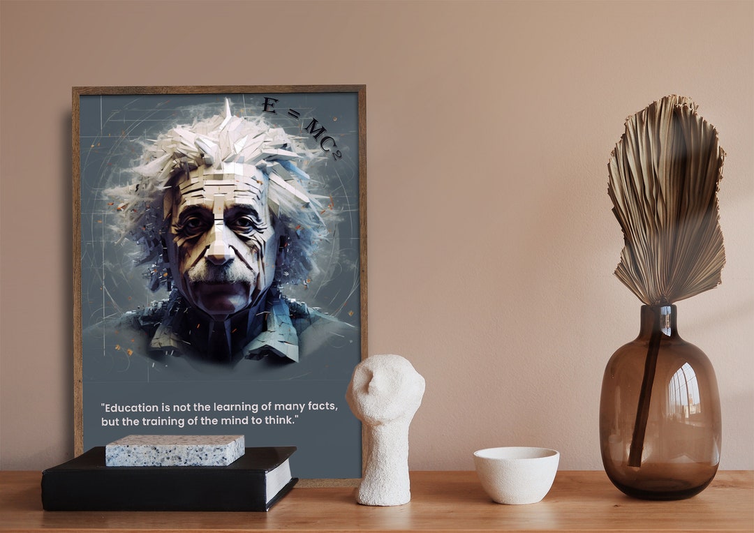 Albert Einstein Canvas Albert Einstein Motivational Words - Etsy