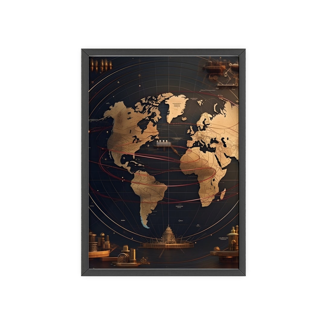 Digital View World Poster Digital World Art Wall Art - Etsy