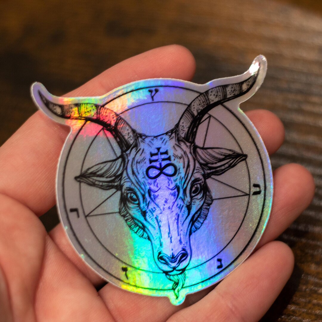 Baphomet Holographic Sticker - Etsy