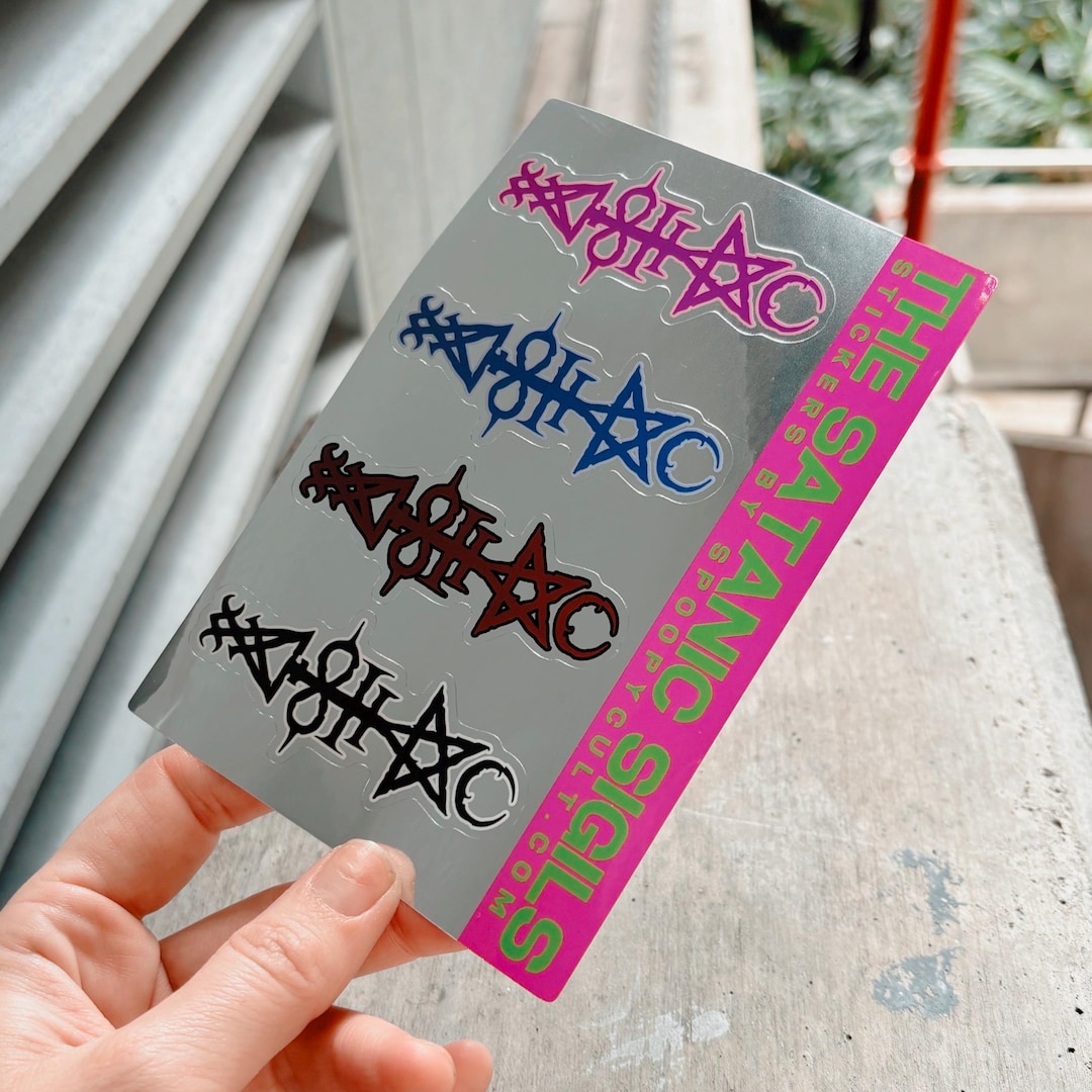 Satanic Sigils Mirror Effect Sticker Sheet - Etsy
