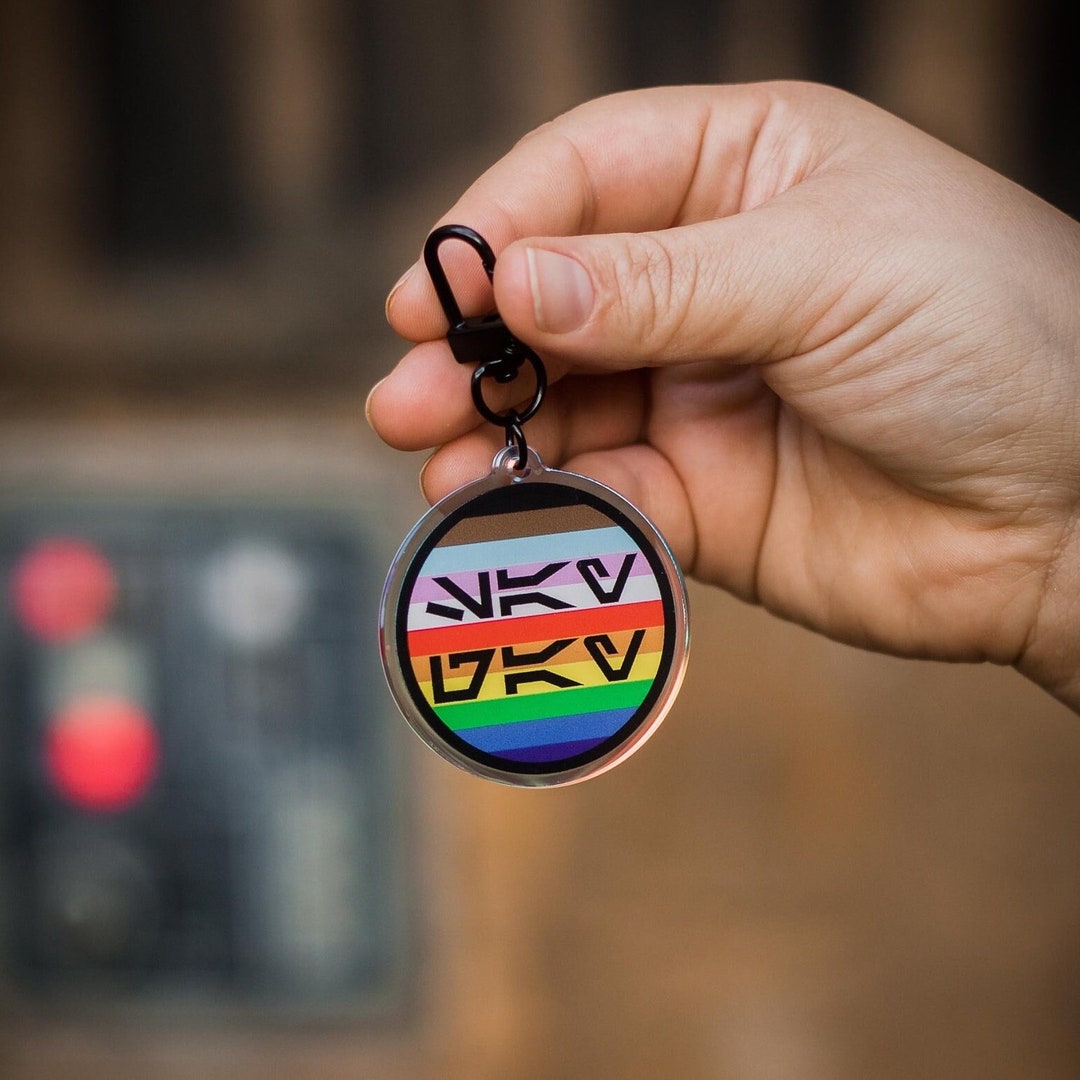 Aurebesh Say Gay LGBTQ Pride Iridescent Keychain - Etsy