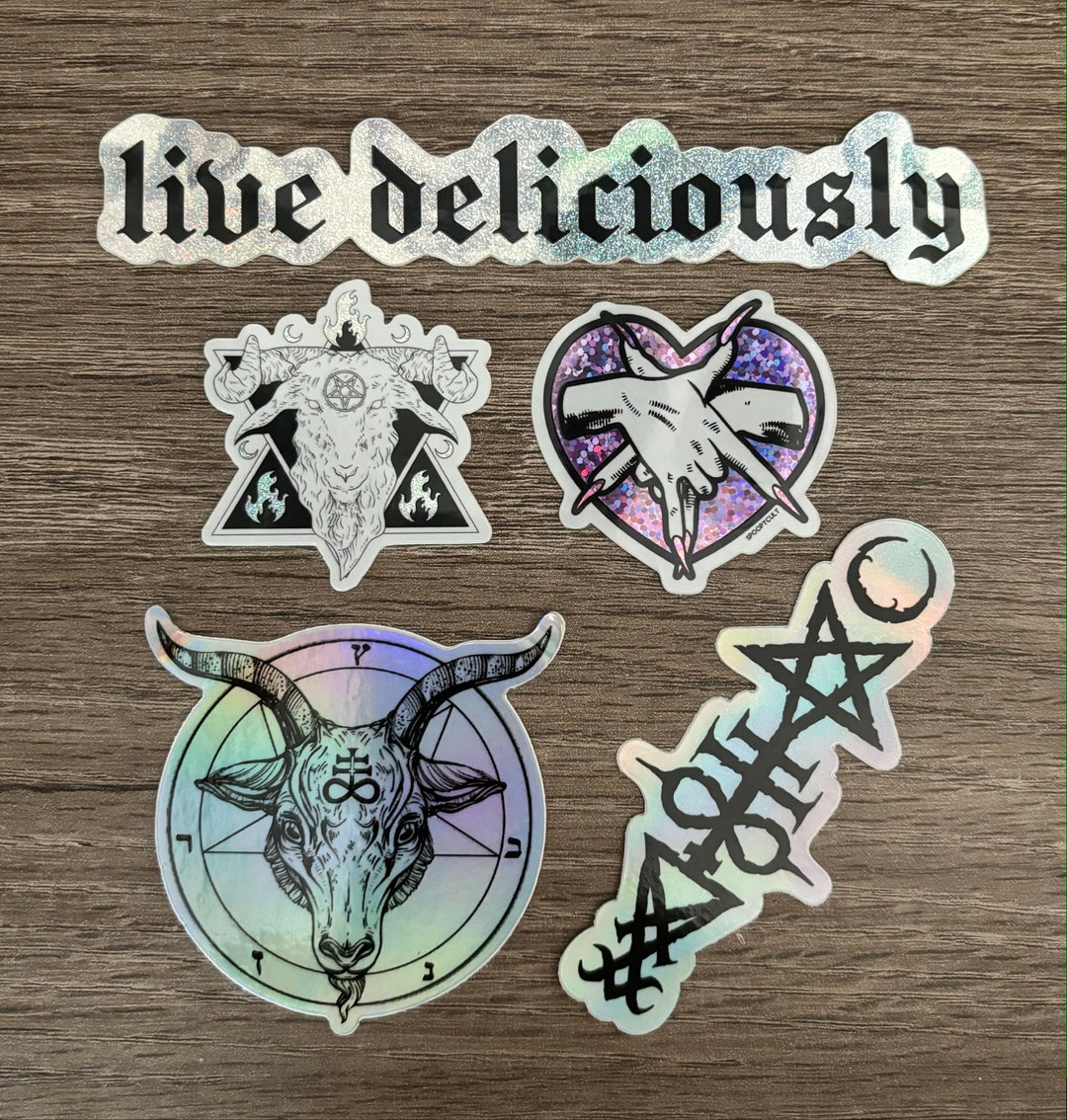 Live Deliciously Sticker Pack 5 Pack - Etsy