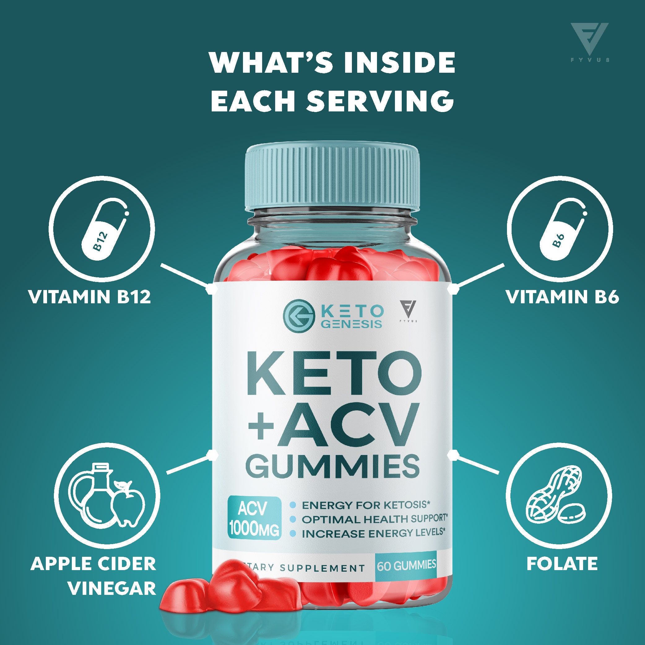Keto Genesis Keto ACV Gummies, Keto + ACV Gummies Apple Cider Vinegar ...