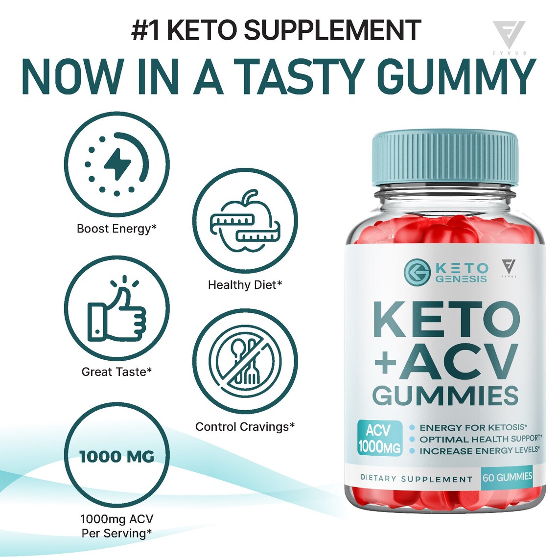Keto Genesis Keto ACV Gummies, Keto + ACV Gummies Apple Cider Vinegar ...