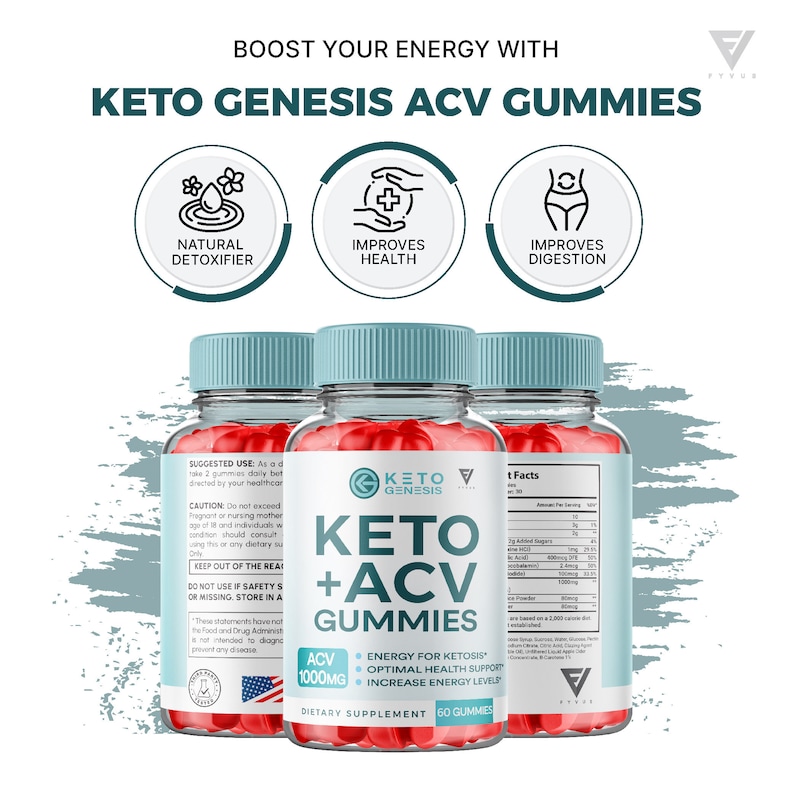 Keto Genesis Keto ACV Gummies, Keto + ACV Gummies Apple Cider Vinegar ...
