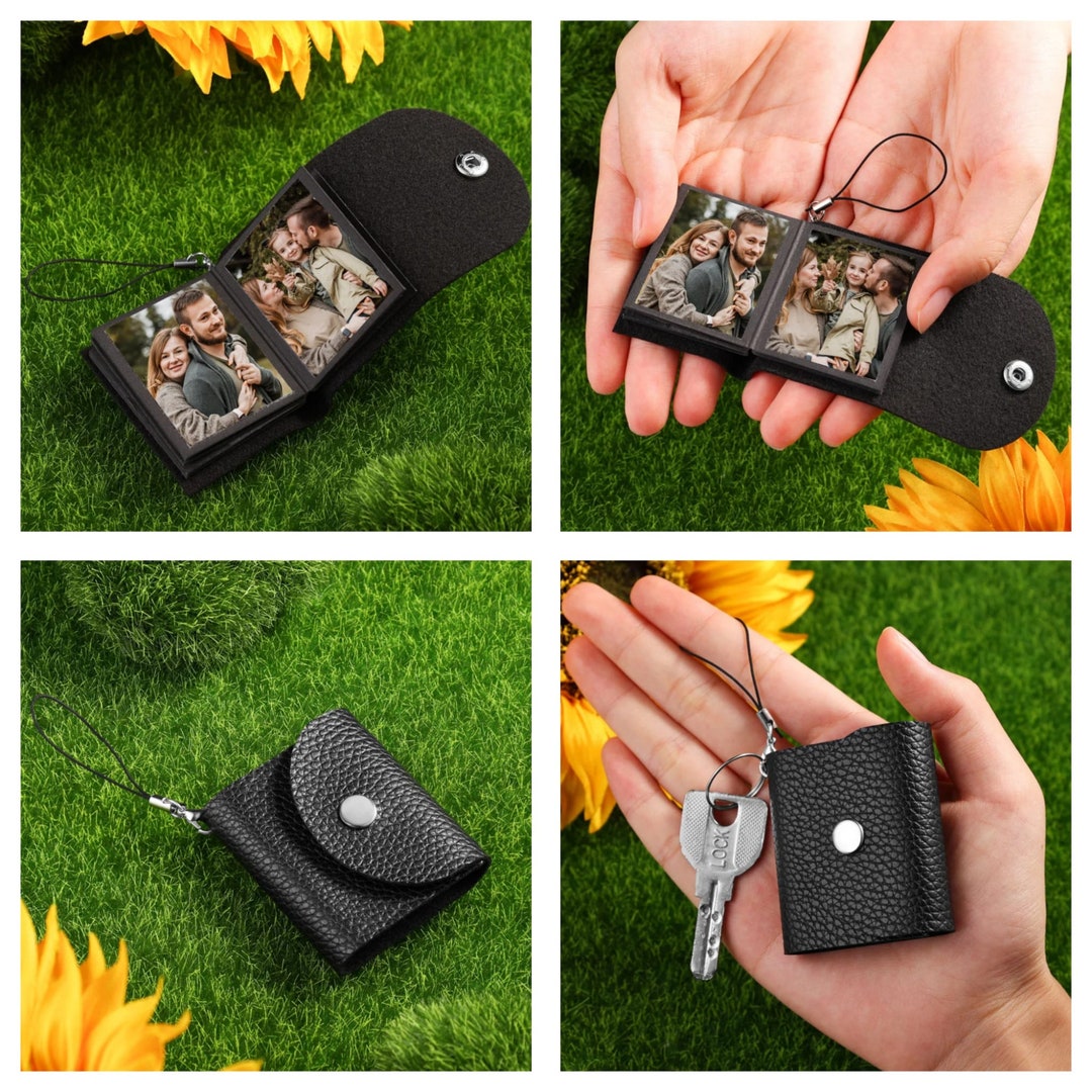Mini Photo Album Keychain With 5 or 10 Photos - Mini Photo Book ...