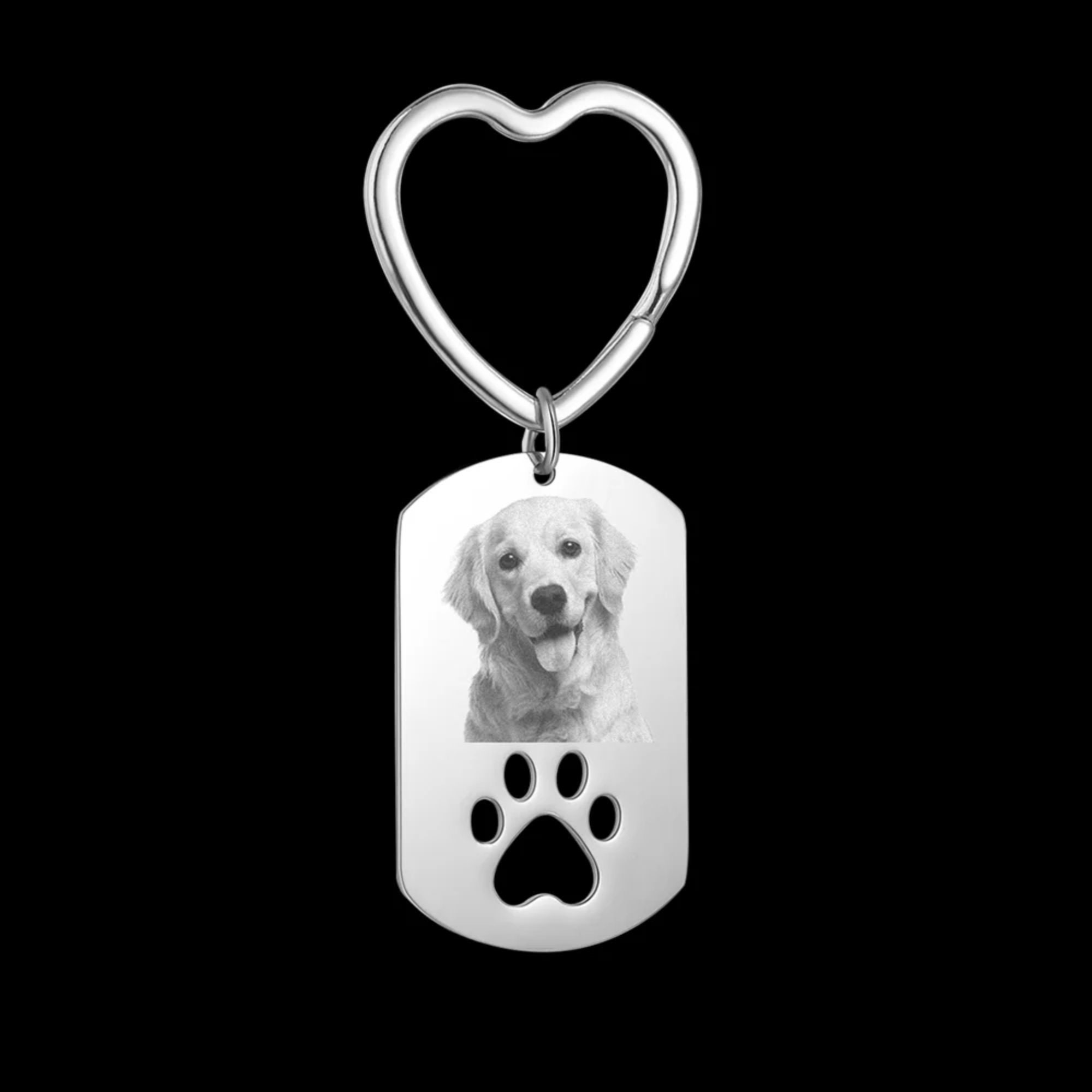 Custom Pet Gifts Keychain, Pet Photo Engraving, Pet Loss, Pet Memory ...
