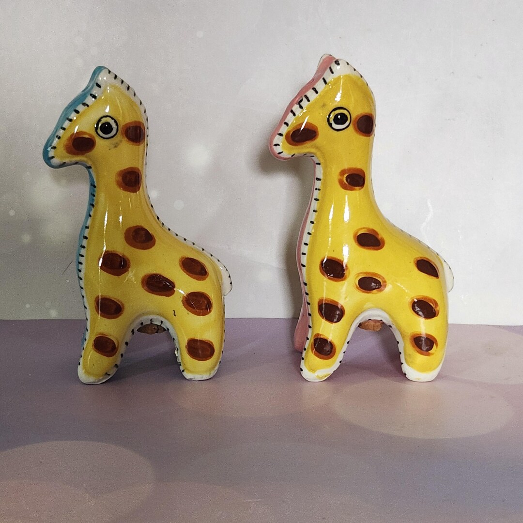 Vintage Napco Stuffed Giraffe Salt & Pepper Shakers - Etsy