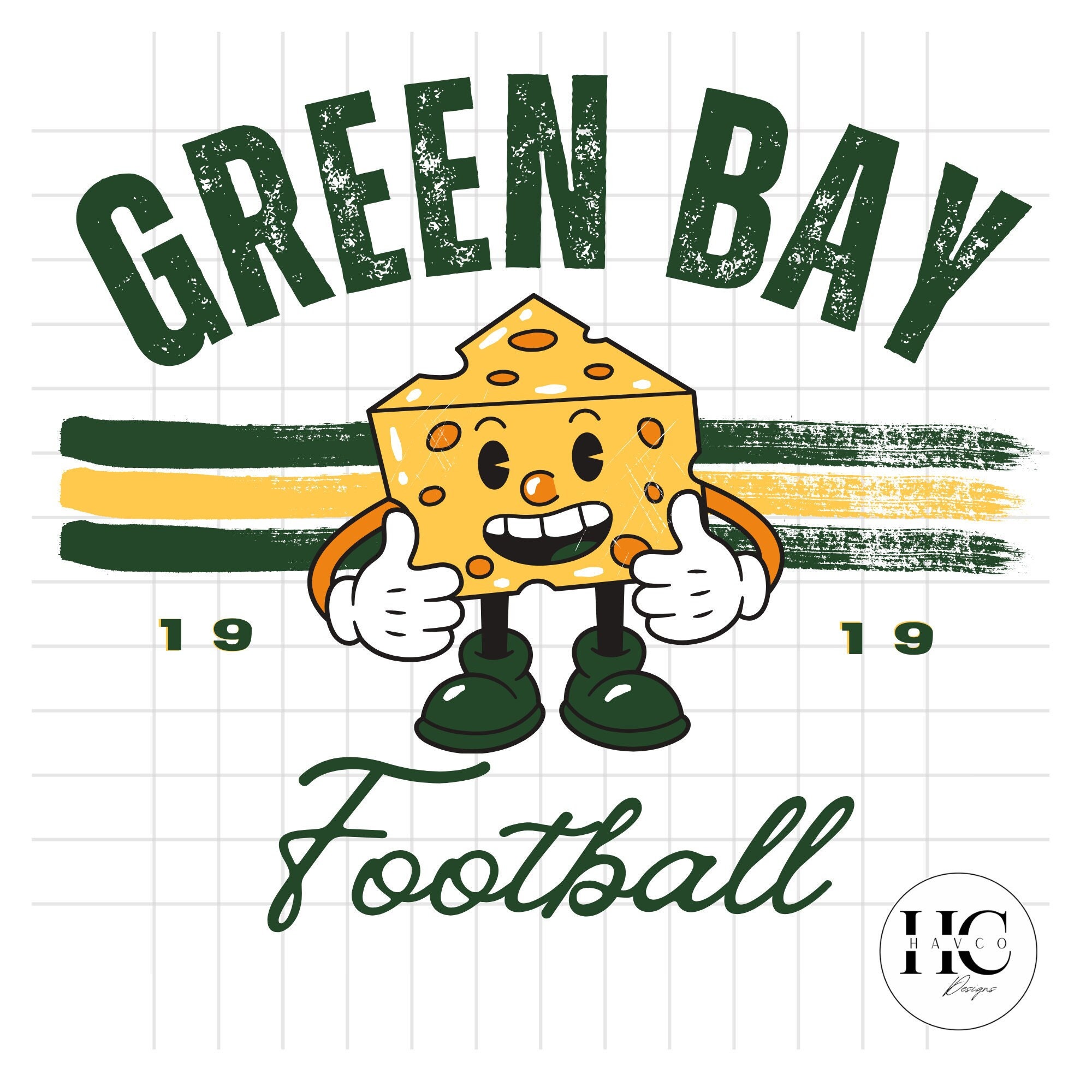 Green Bay Football PNG, American Football, Cheesehead PNG, Vintage ...