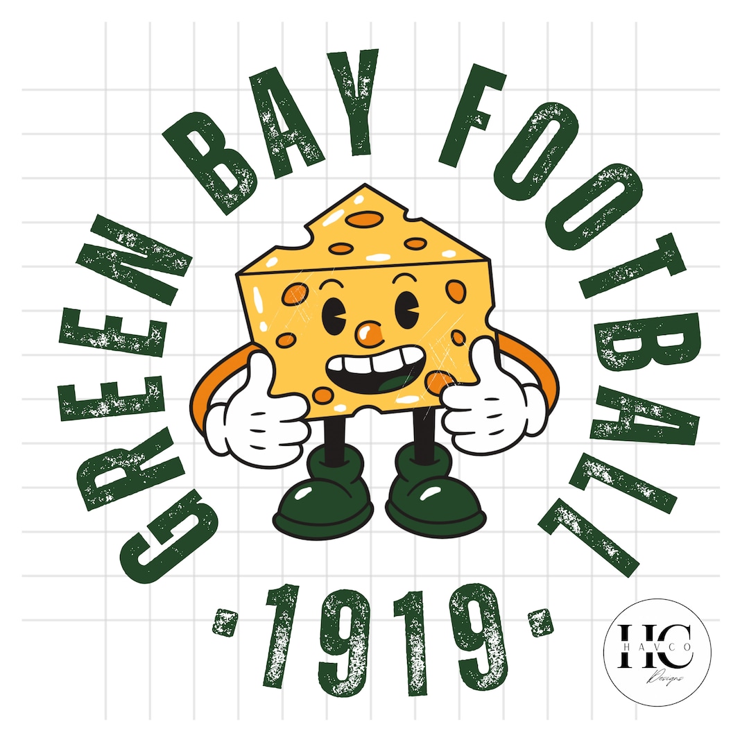 Green Bay Football PNG, American Football, Cheesehead PNG, Vintage ...