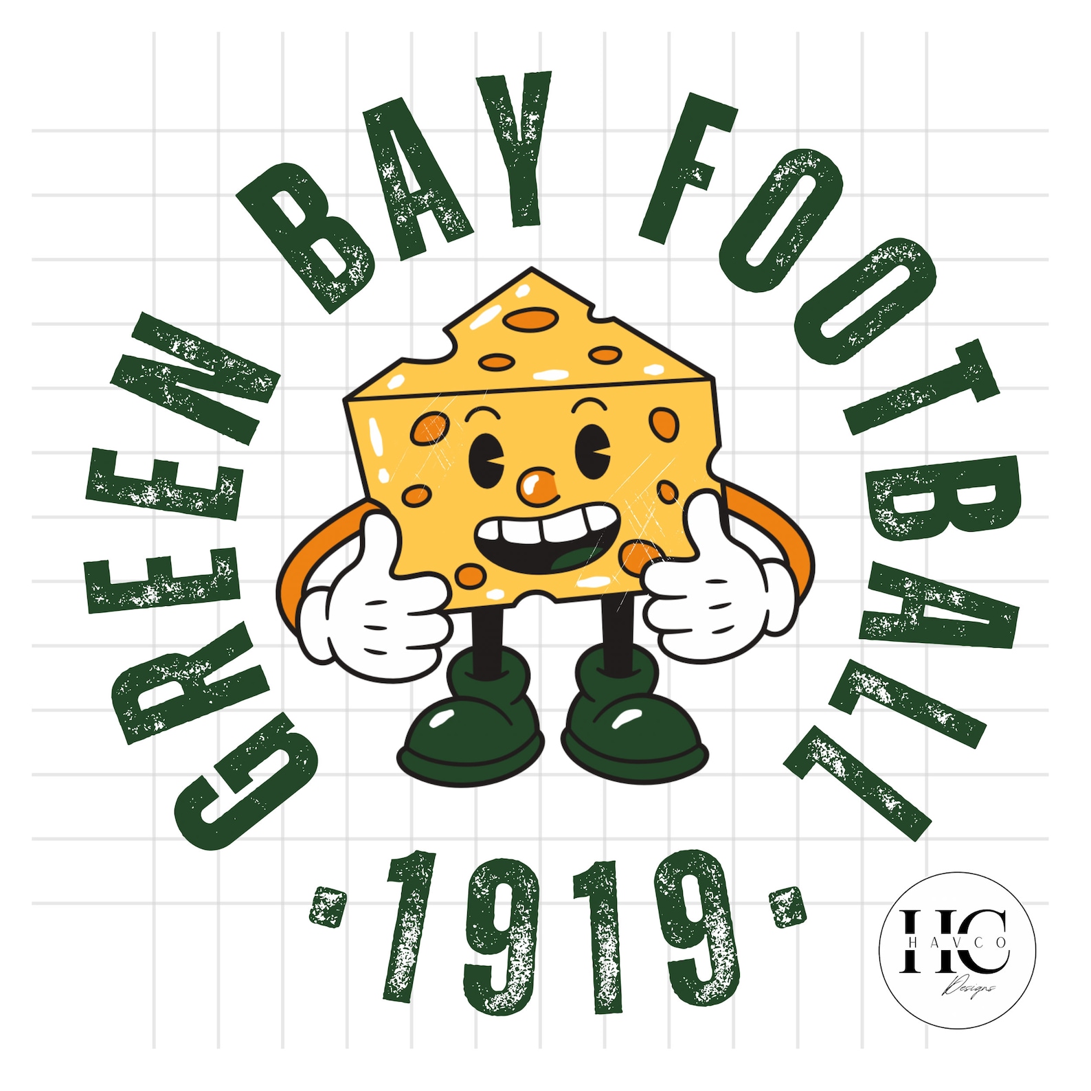 Green Bay Football PNG, American Football, Cheesehead PNG, Vintage ...