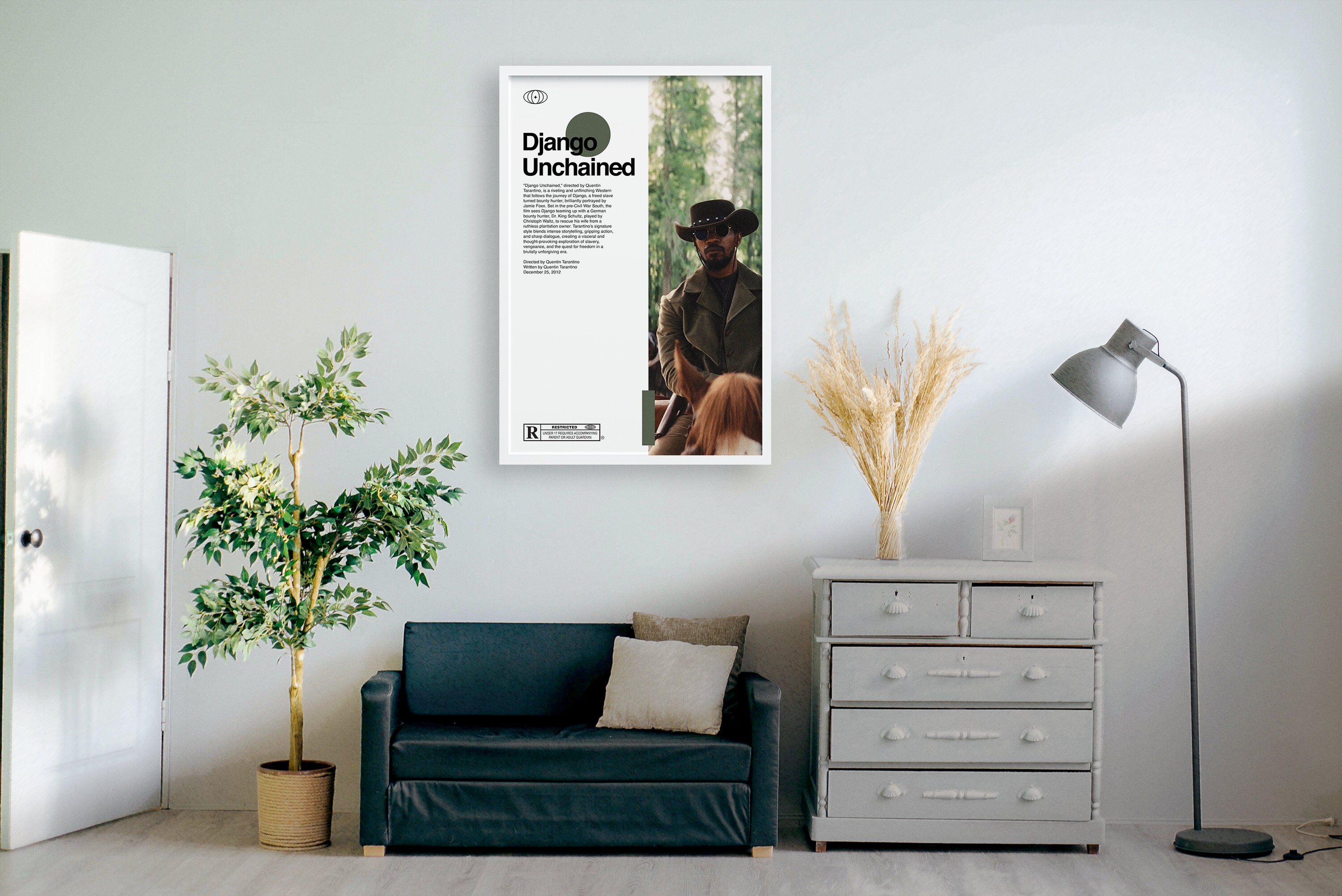 Django Unchained Movie Poster / Minimalist / Modern / Wall Art - Etsy