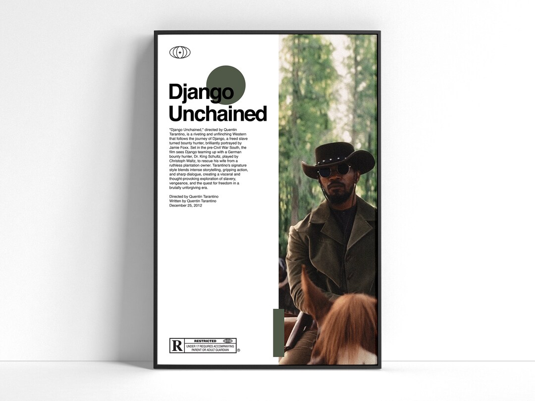 Django Unchained Movie Poster / Minimalist / Modern / Wall Art - Etsy