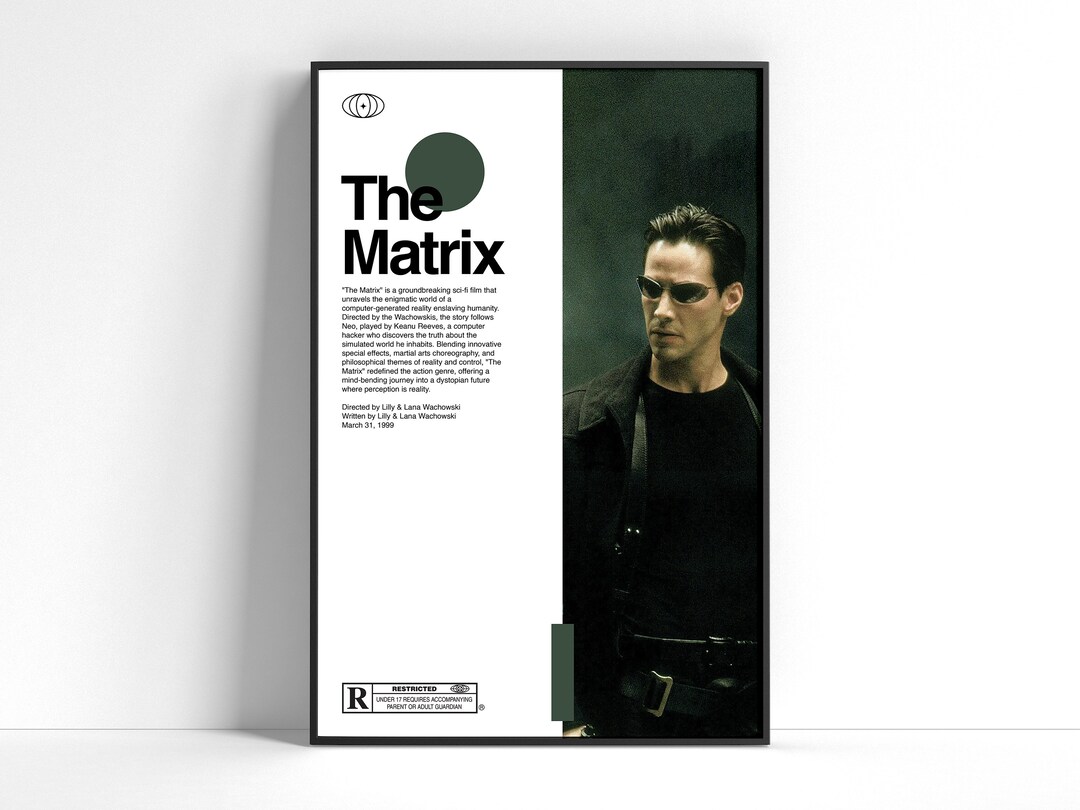 The Matrix Movie Poster / Minimalist / Modern / Wall Art / Print ...