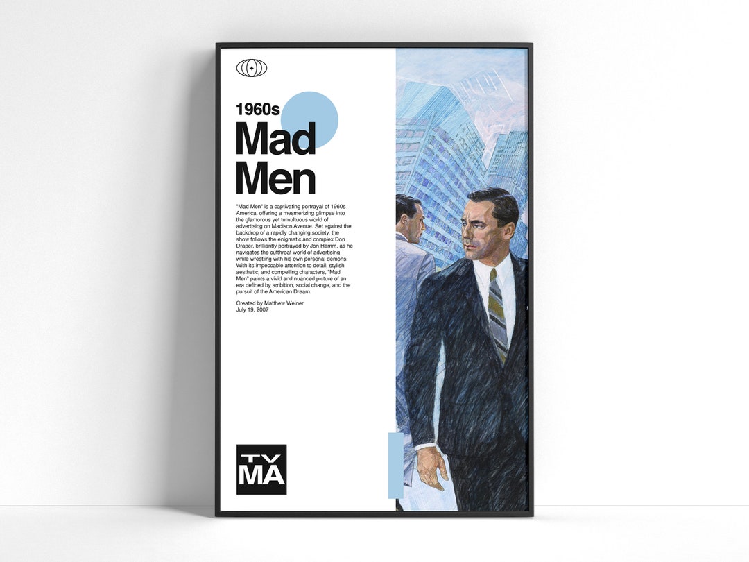 Mad Men TV Show Poster / Minimalist / Modern / Wall Art / - Etsy