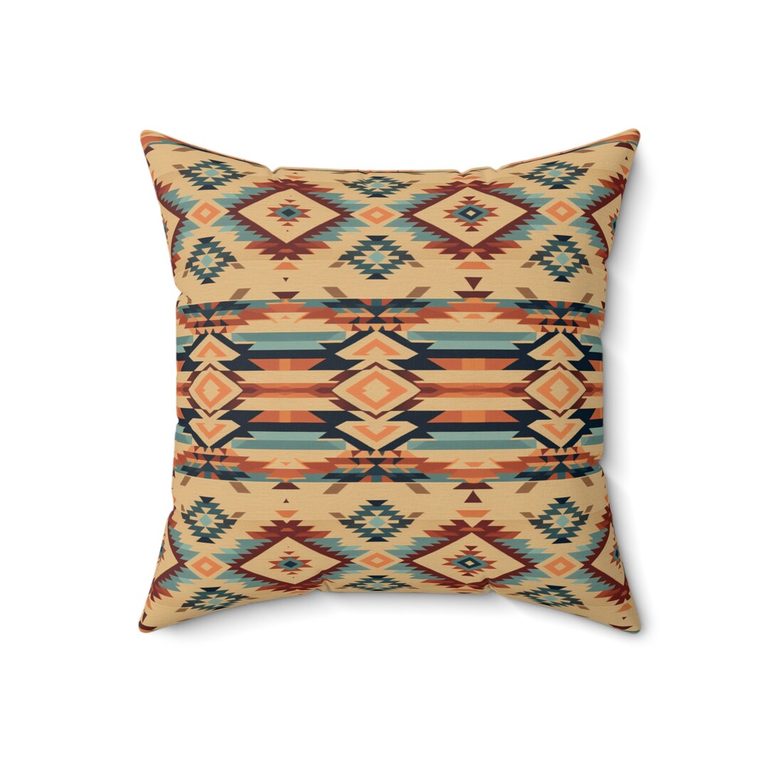 Southwest Style ZAPOTEC Woven Pattern Square Accent Pillow - Etsy