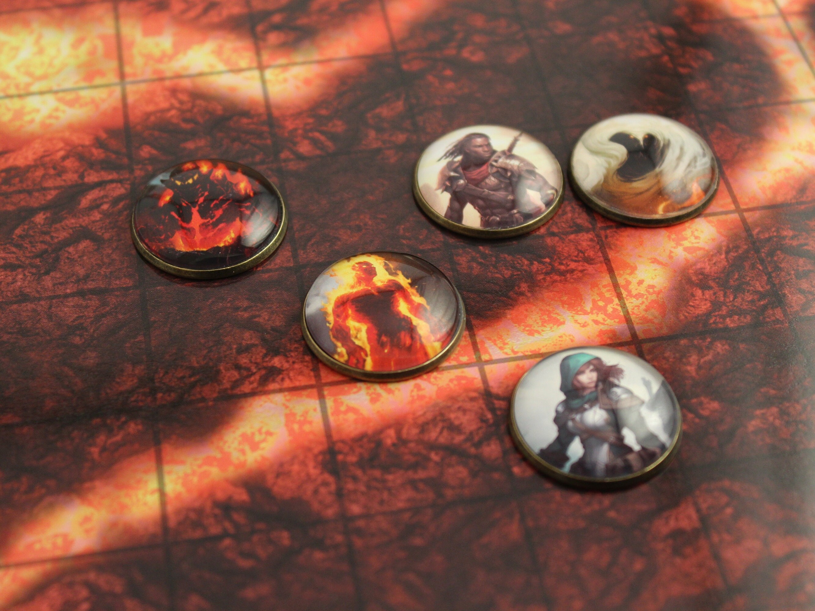 Elementals RPG Tokens Glass and Metal Deluxe Tokens Handmade by the ...