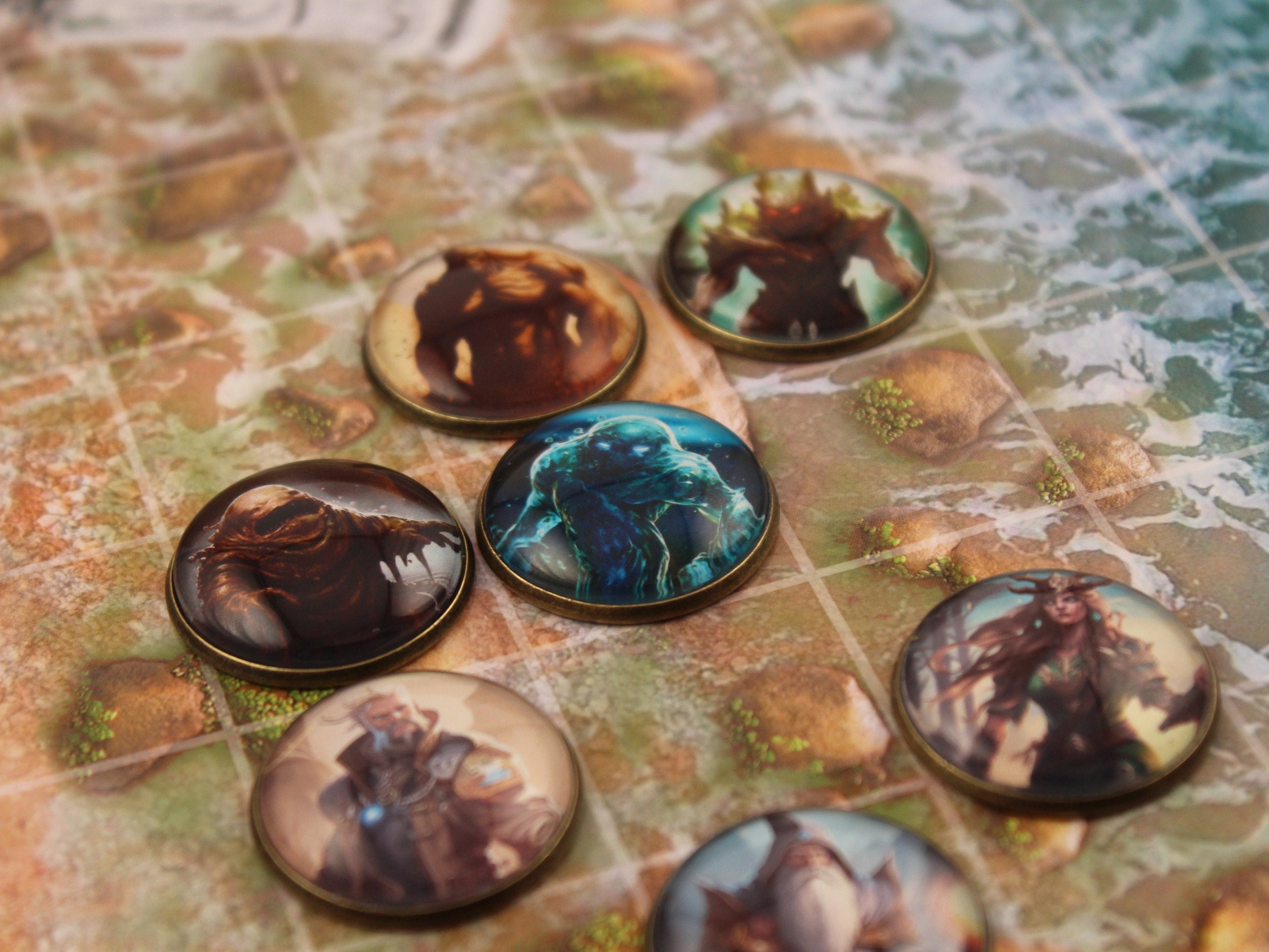 Elementals RPG Tokens Glass and Metal Deluxe Tokens Handmade by the ...