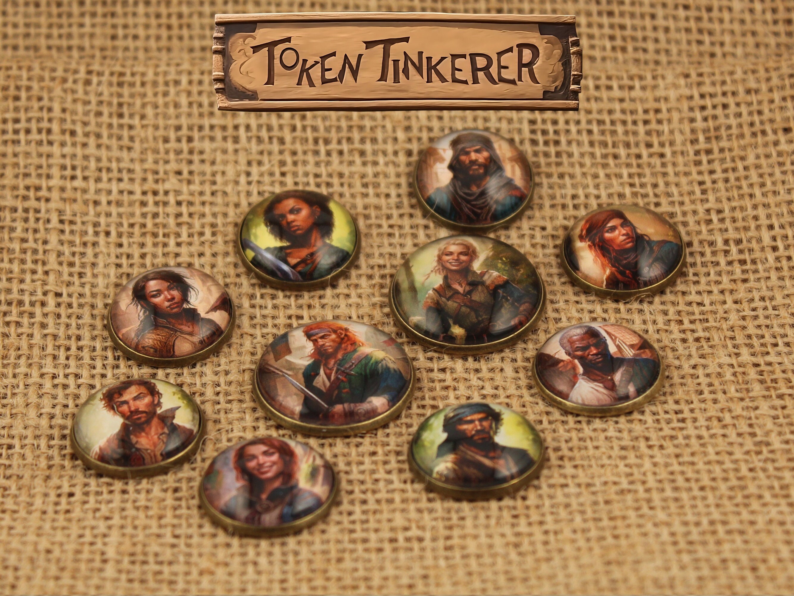 Bandits RPG Tokens Glass and Metal Deluxe Tokens Handmade by the Token ...